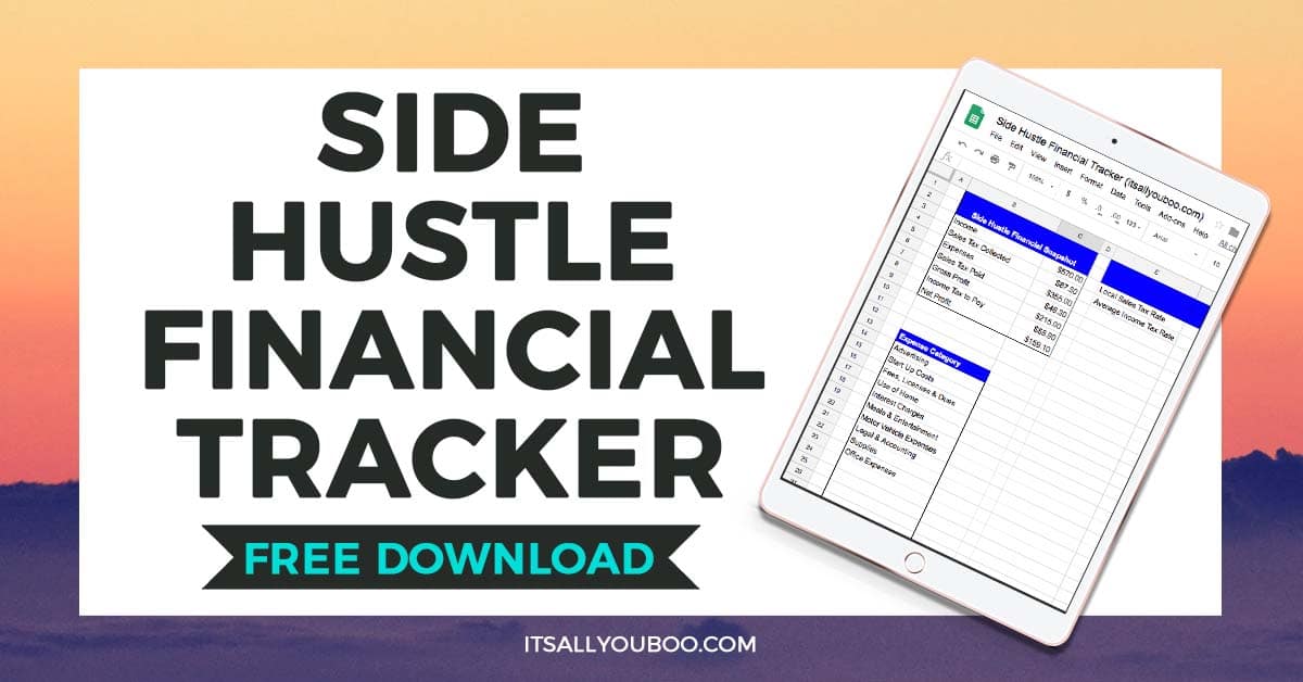 Side Hustle Financial Tracker (Free Spreadsheet)