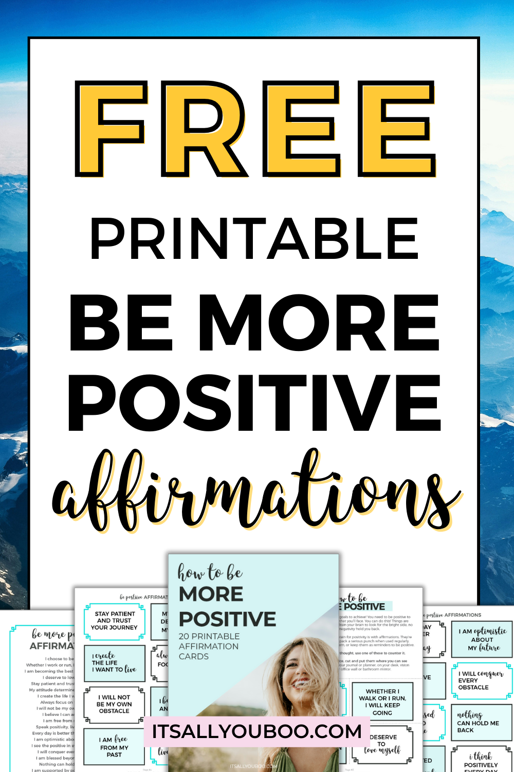 FREE Printable Stay Positive Affirmations