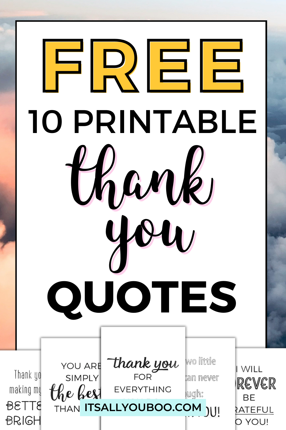 10 Printable Thank You Quotes