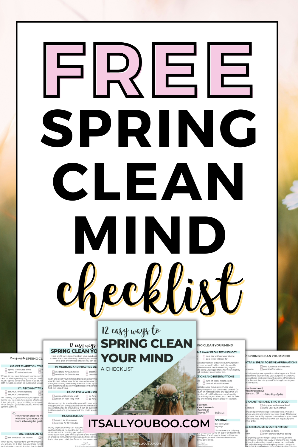 FREE Spring Clean Your Mind Checklist